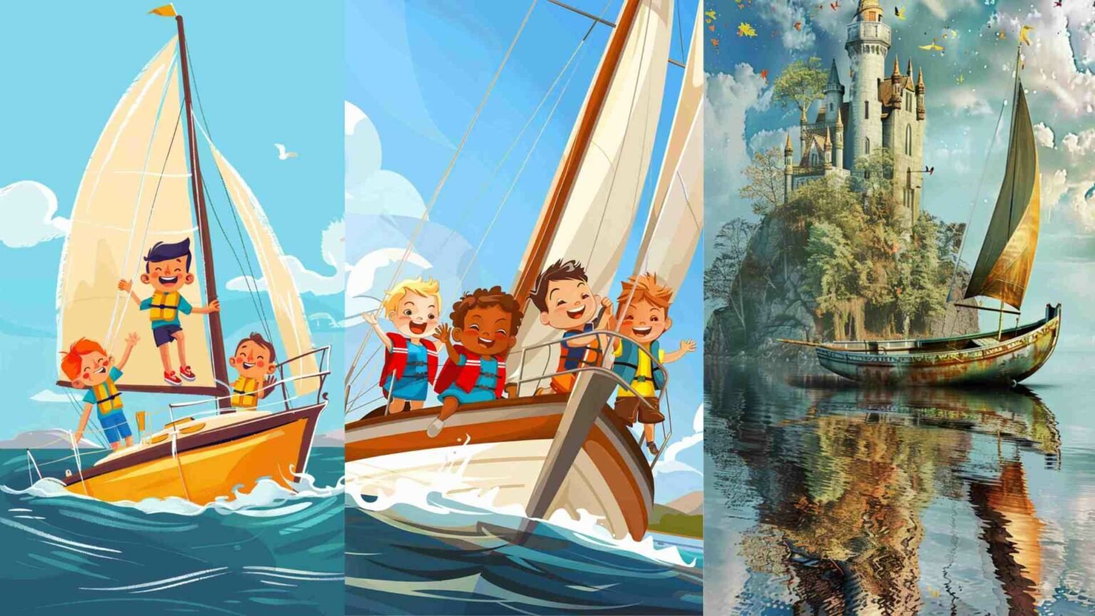 Clip Art Sail Boat 4K HD Wallpaper