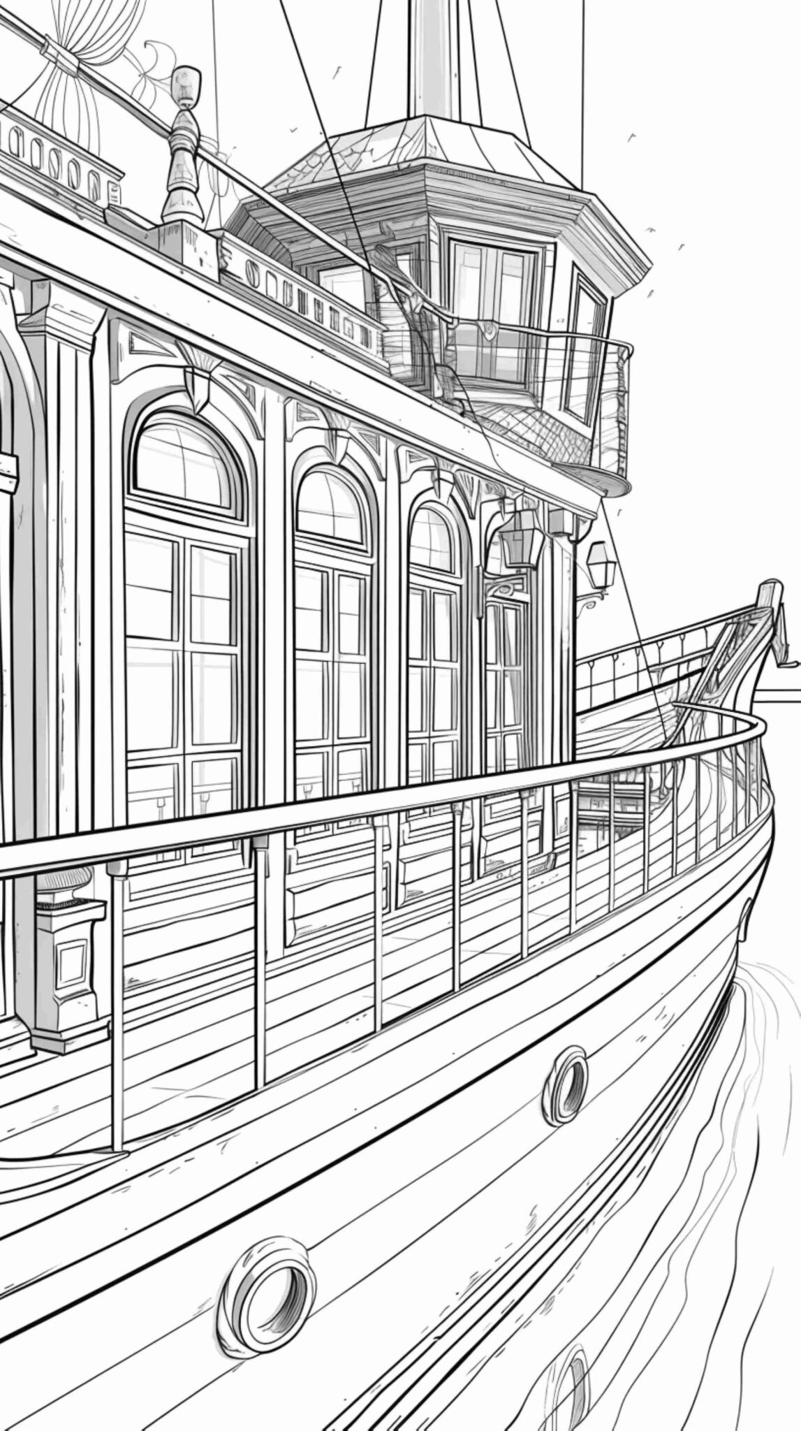 Boat Line Art 4K HD Wallpapers