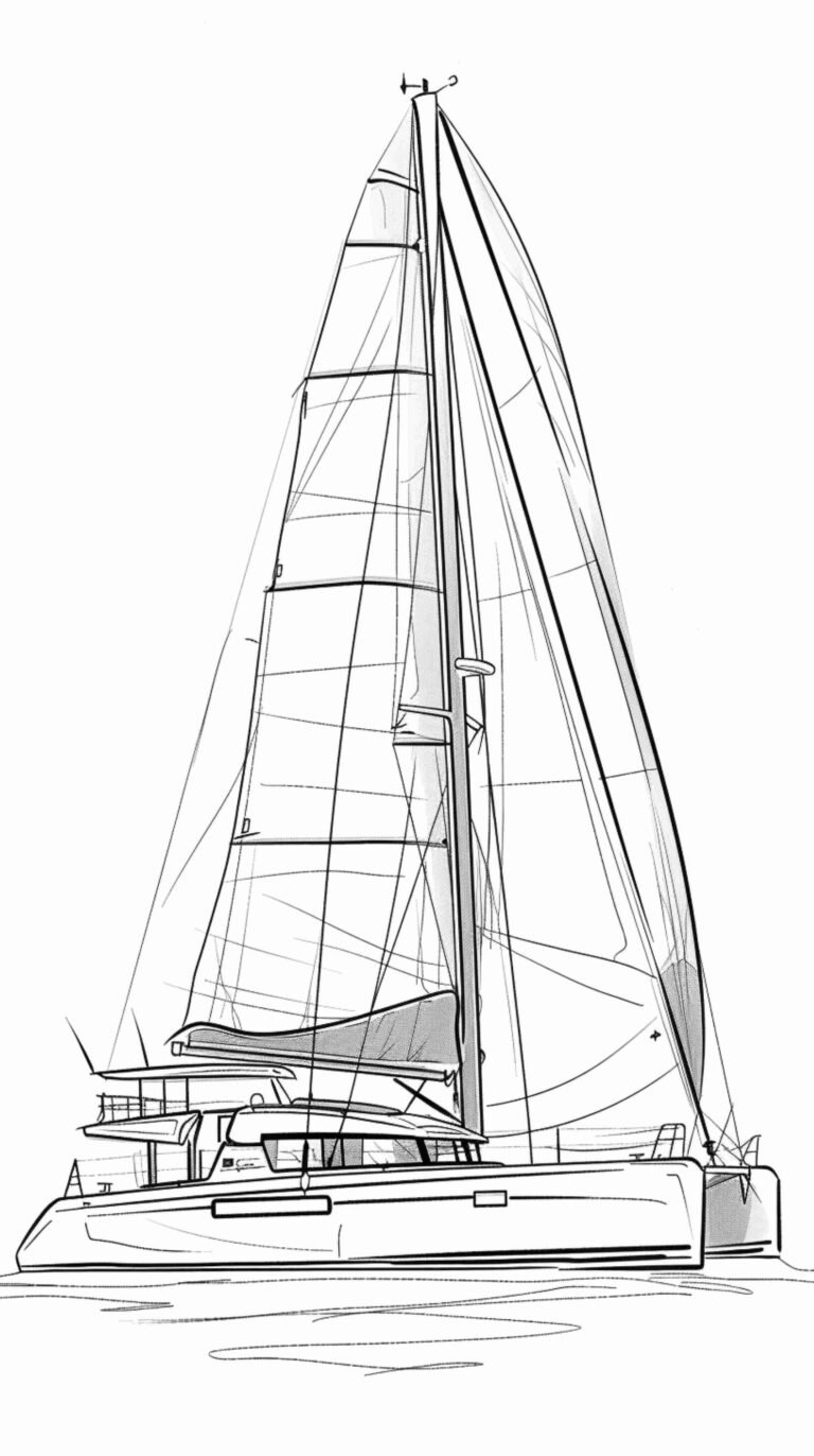 Boat Line Art 4K HD Wallpapers