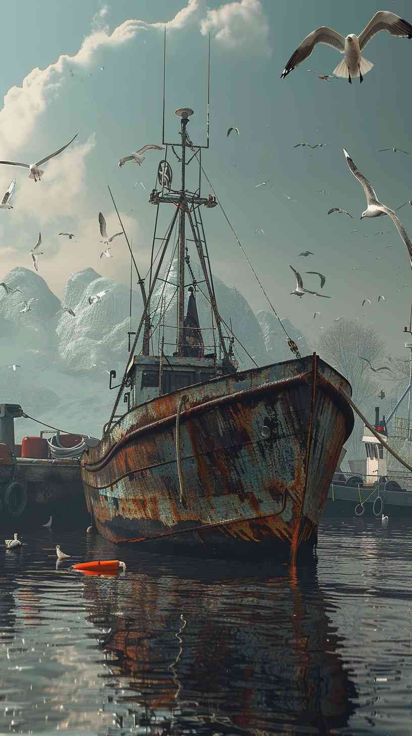 Picture Of A Trawler 4K HD Wallpapers