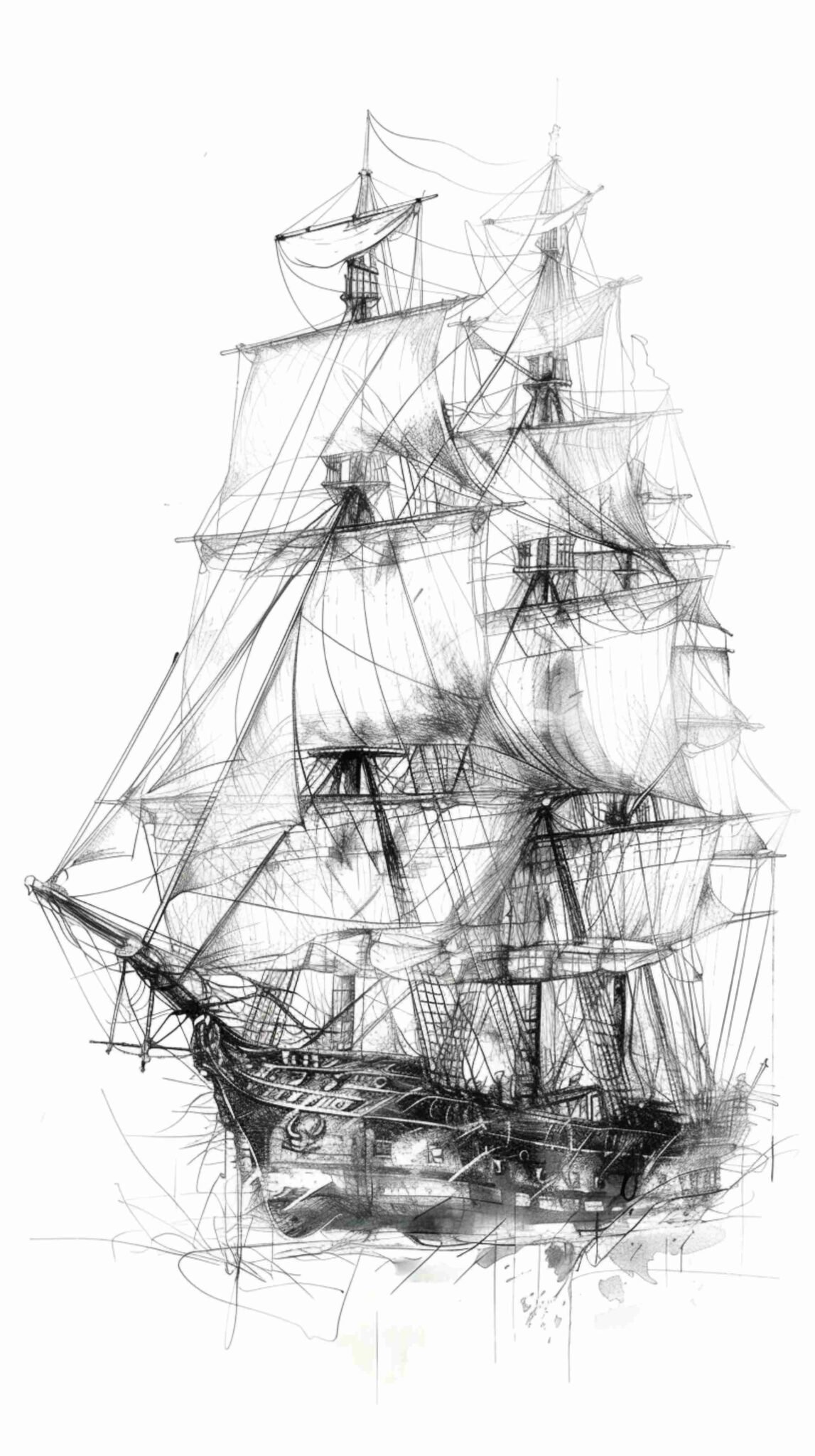 Boat Line Art 4K HD Wallpapers