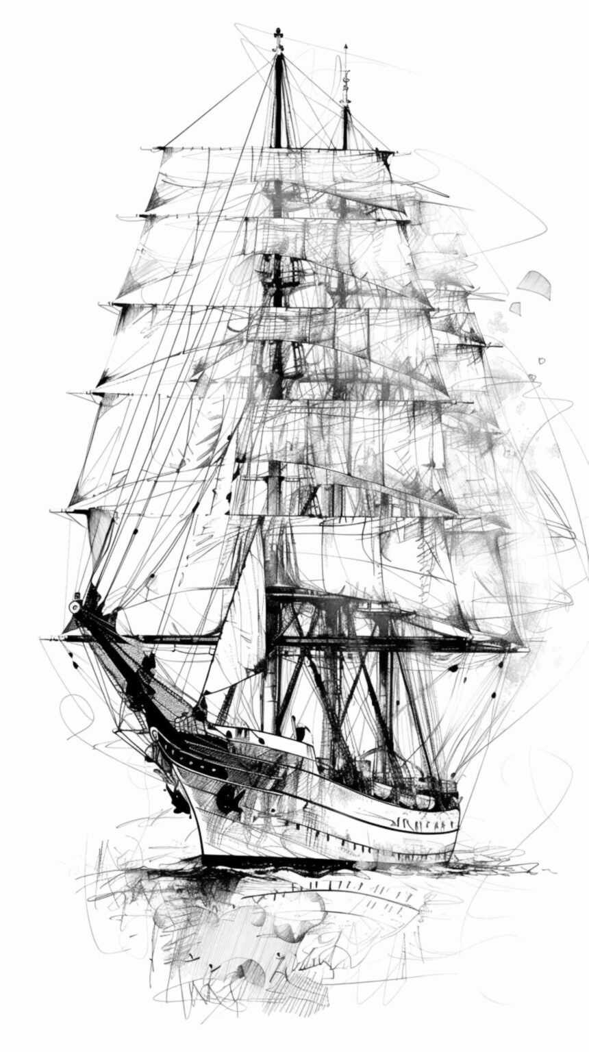 Boat Line Art 4K HD Wallpapers