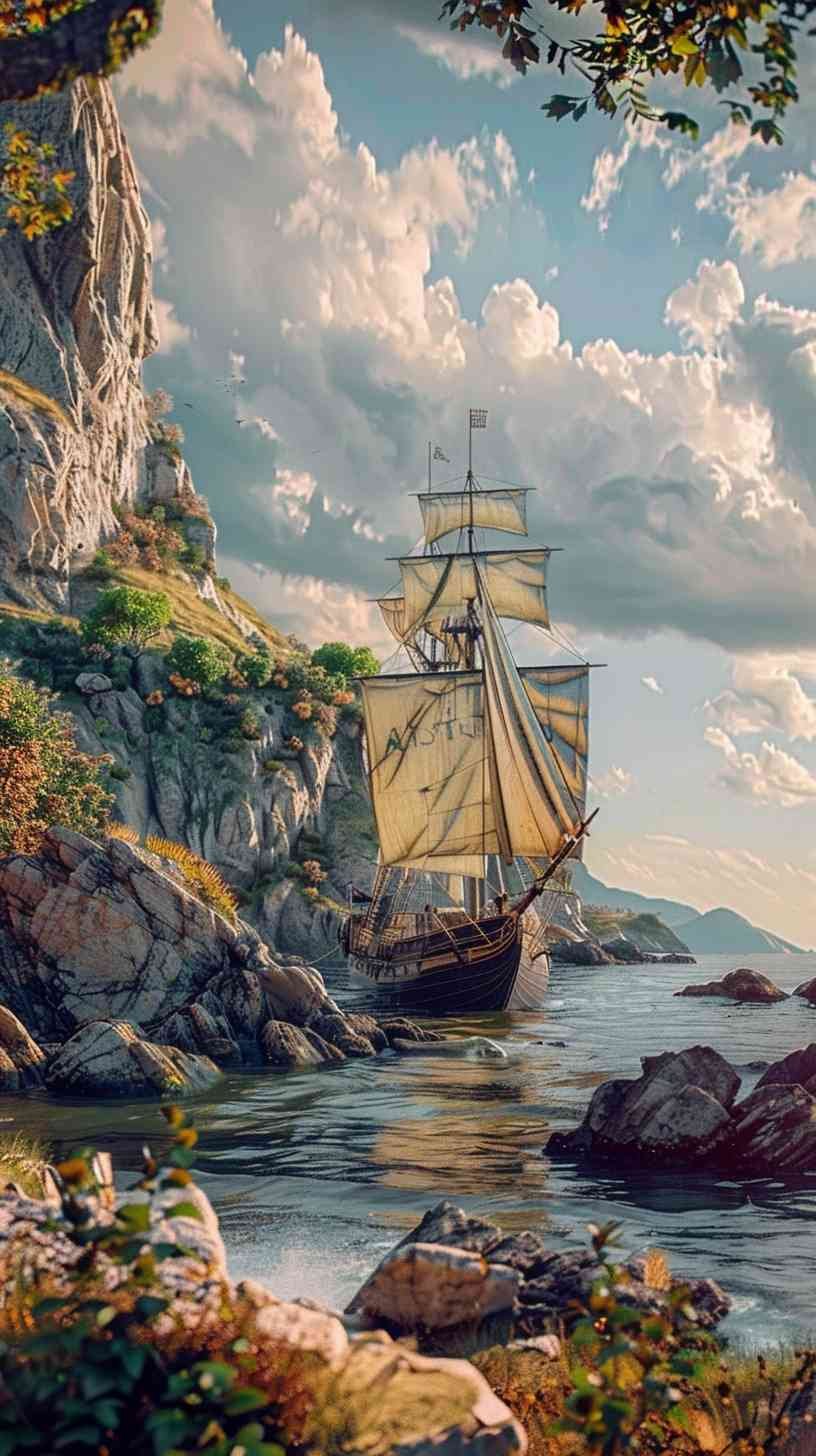 Image of the Mayflower Ship 4K HD Wallpaper