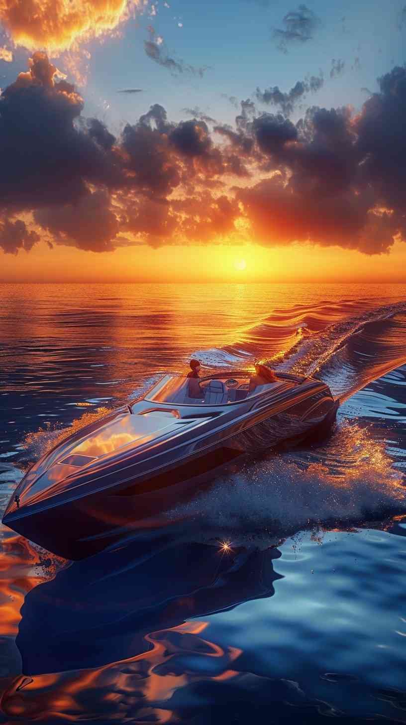 Image of Speed Boat 4K HD Wallpaper