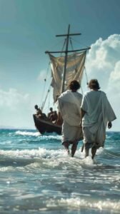 Picture of Jesus in a Boat 4K HD Wallpapers