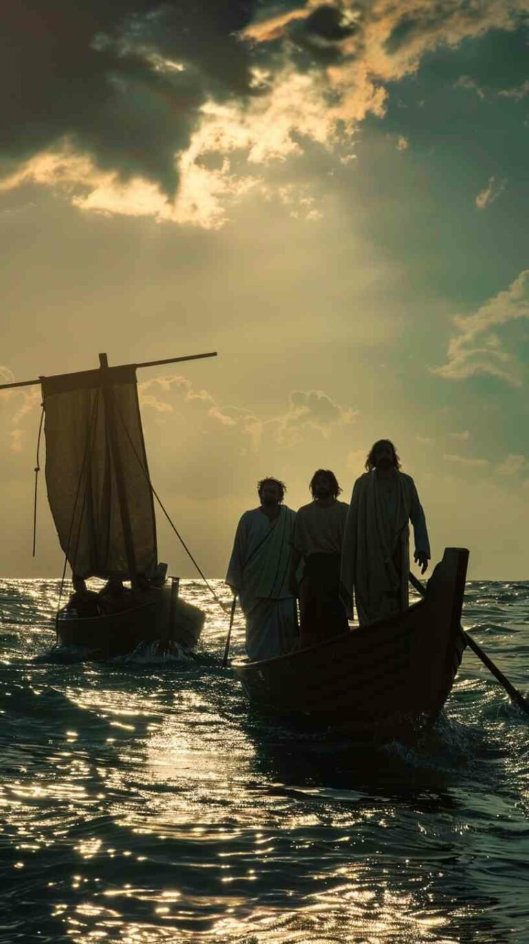 Picture of Jesus in a Boat 4K HD Wallpapers