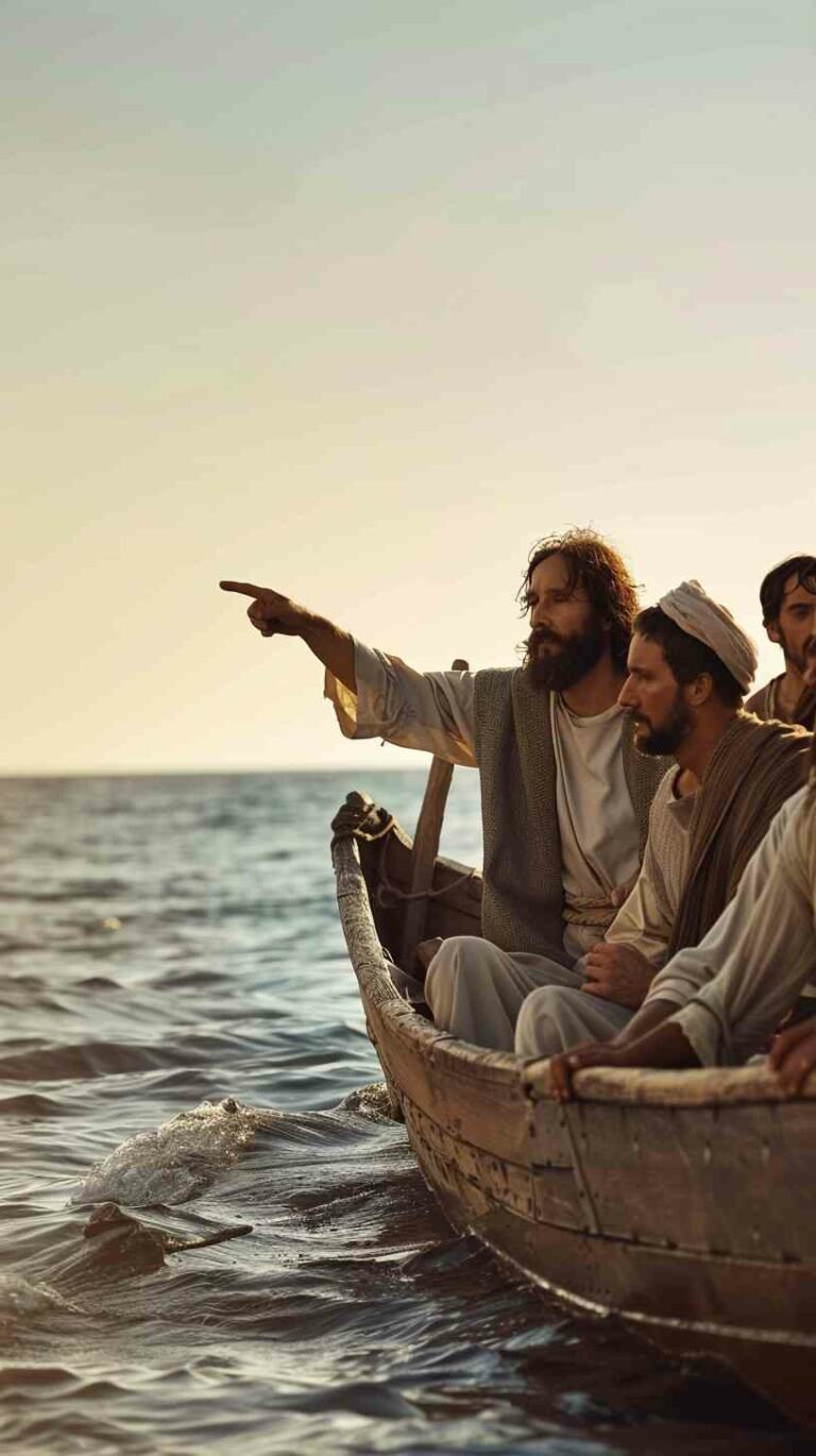Picture of Jesus in a Boat 4K HD Wallpapers