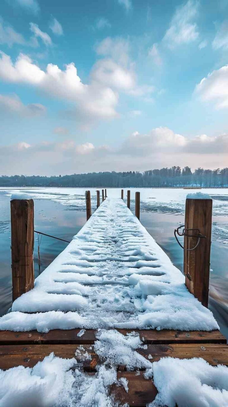 Lake Dock Picture 4K HD Wallpaper