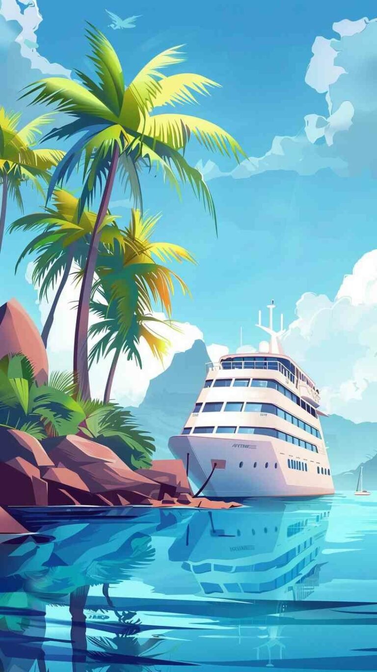 Cartoon Cruise Ship Images 4K HD Wallpapers