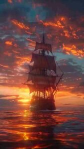 Sunset Boat Wallpaper 4K HD Images
