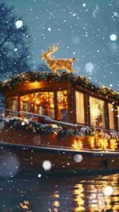 Merry Christmas Boat Images 4K HD Wallpapers
