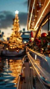 Merry Christmas Boat Images 4K HD Wallpapers