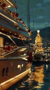 Merry Christmas Boat Images 4K HD Wallpapers