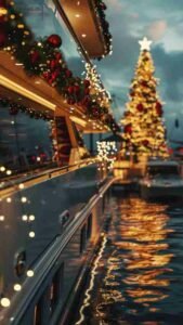 Merry Christmas Boat Images 4K HD Wallpapers