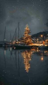 Merry Christmas Boat Images 4K HD Wallpapers