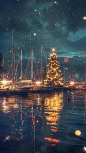 Merry Christmas Boat Images 4K HD Wallpapers