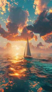 Boat Sunset Wallpaper 4K HD Images