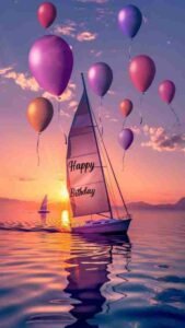 Happy Birthday with Boat Images 4K HD Wallpapers