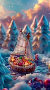 Christmas Sailboat Images 4K HD Wallpapers