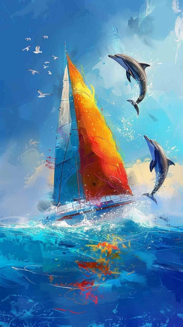 Sailing Boat Drawing Images 4K HD Wallpapers