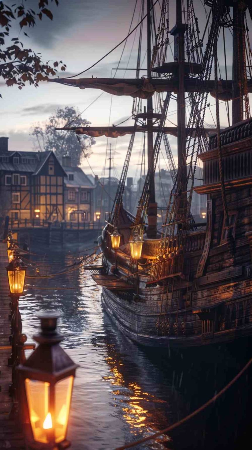 Wooden Ship PNG 4K HD Wallpapers