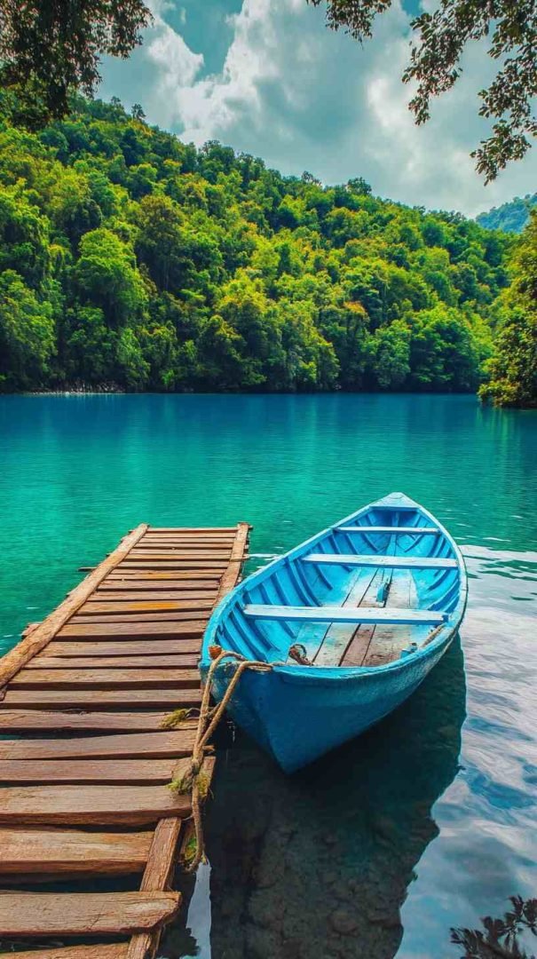 Blue Boat Wallpaper 4K HD Images