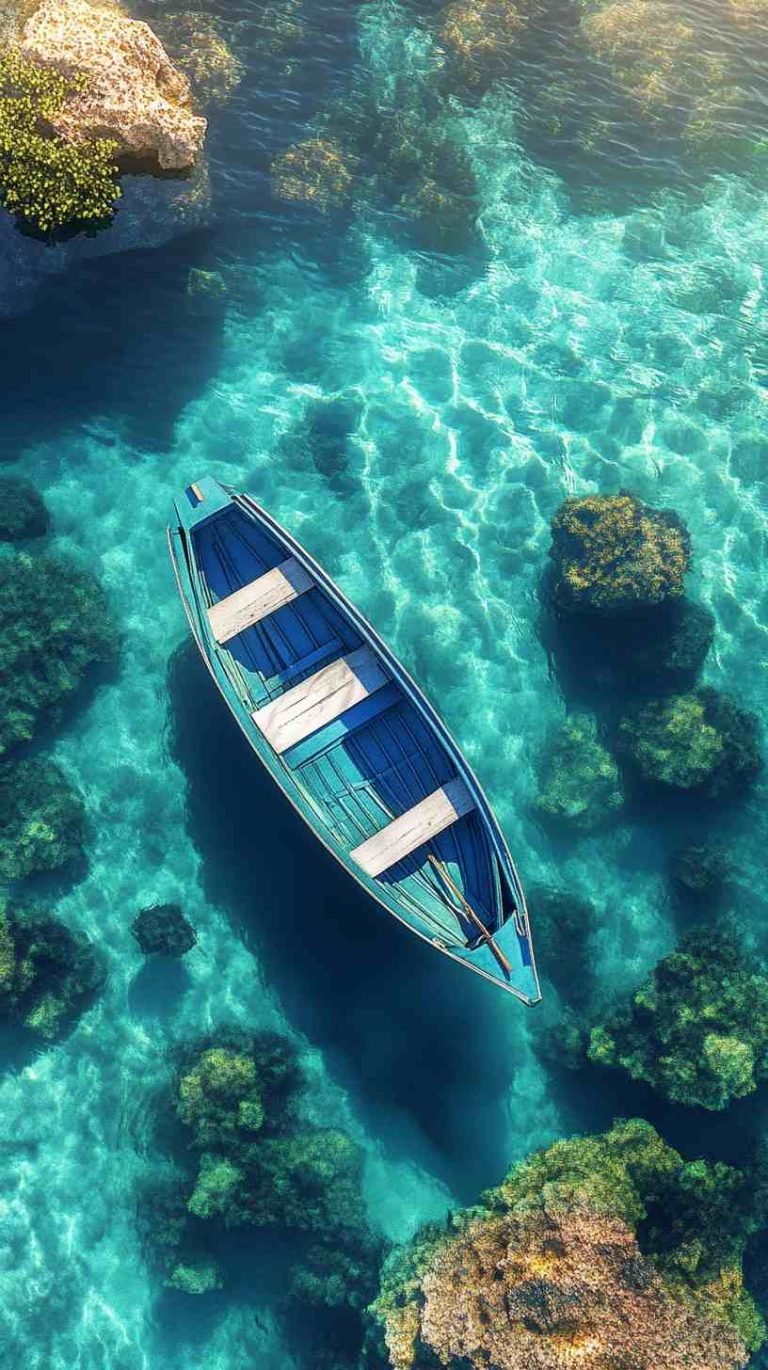 Blue Boat Wallpaper 4K HD Images