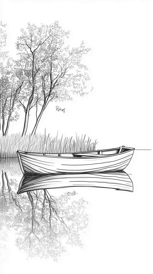 Boat Line Art Images 4K HD Wallpapers
