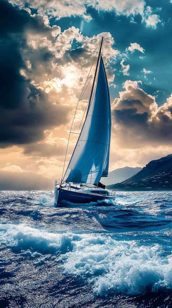 Blue Sailboat Wallpaper 4K HD Images