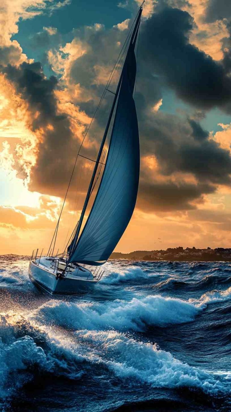 Blue Sailboat Wallpaper 4K HD Images