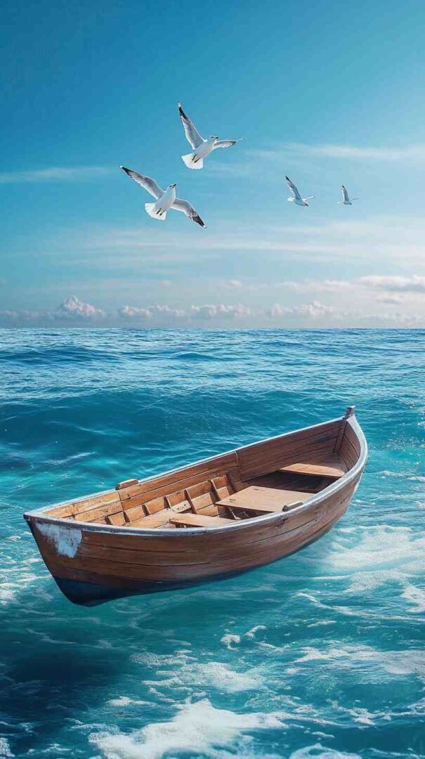 Boat in the Sea Images 4K HD Wallpapers