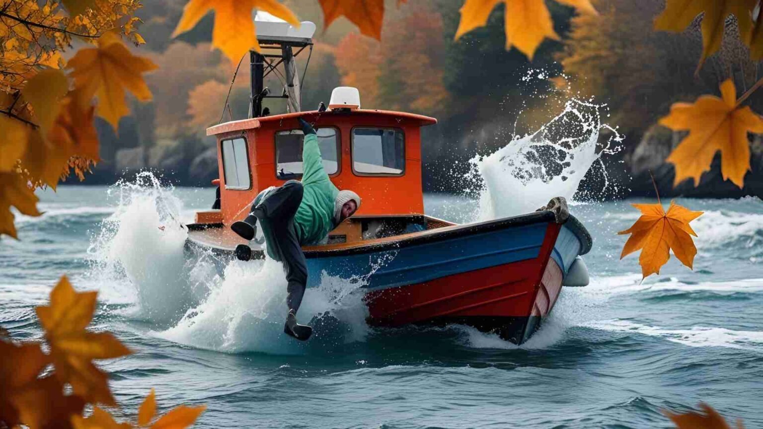 What is most likely to cause someone to fall overboard?