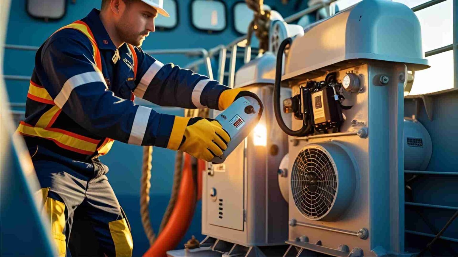 Ways of starting and testing emergency generator on a Ship