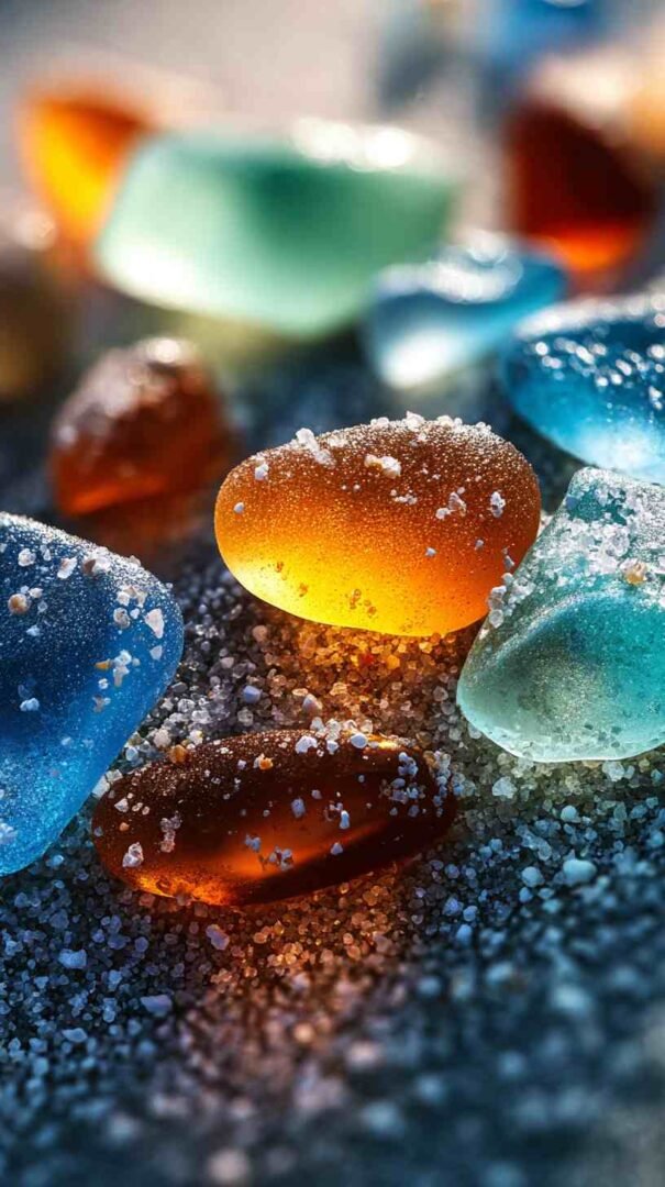 Beach Glass Close-Ups 4K HD Wallpapers