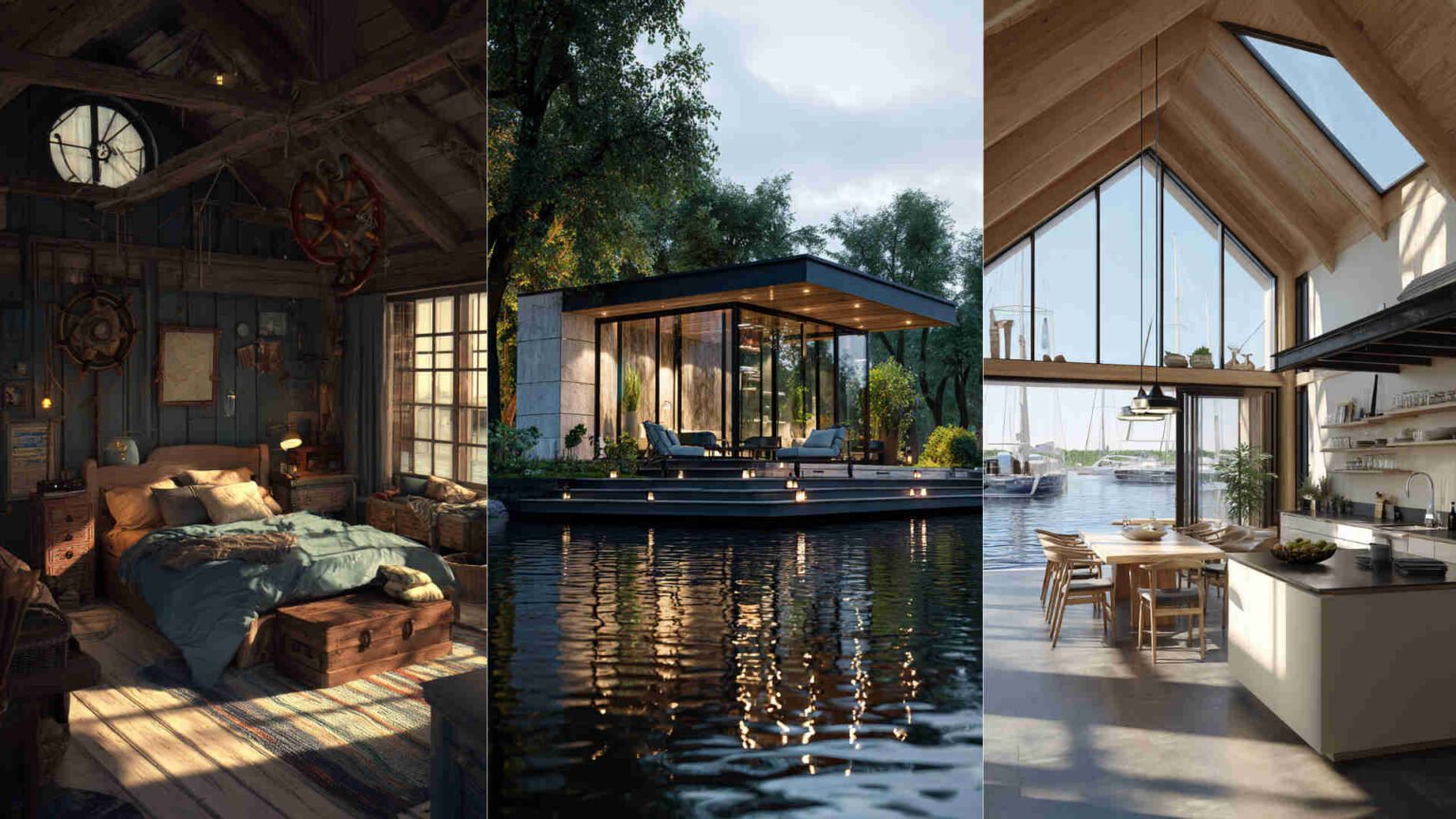 New Boat House Interior Images 4K HD Wallpapers