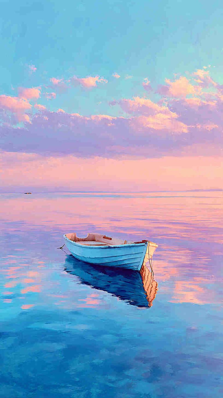 Boat on Calm Sea Wallpaper 4K HD Wallpapers